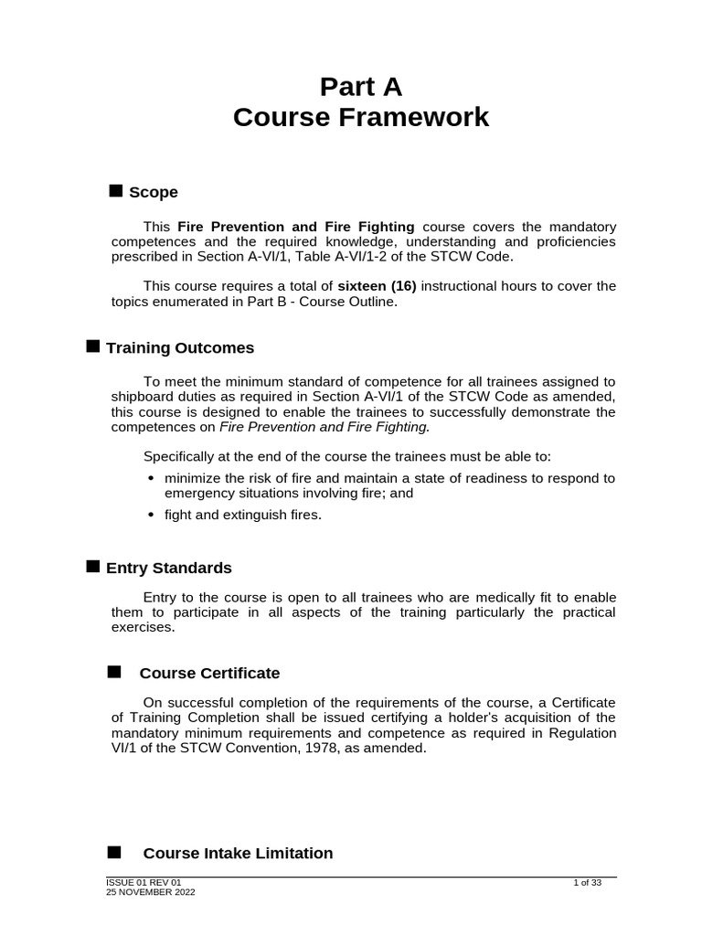 FPFF Part-A Course-Framework | PDF