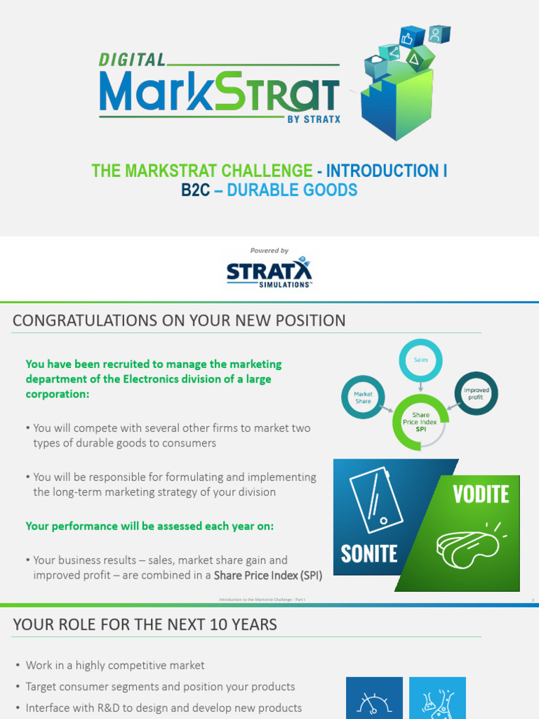 The Digital Markstrat Challenge 1 (MSDigital SM B2C DG) | PDF