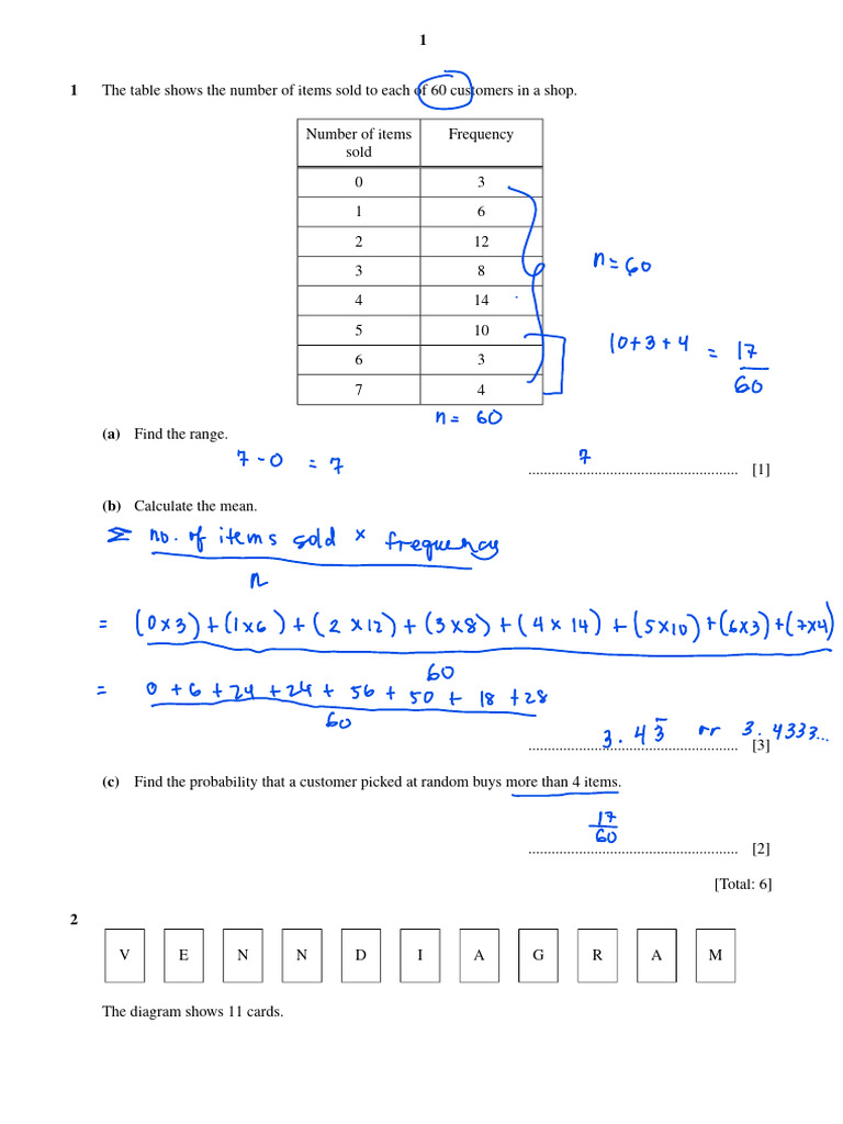 Probability With Answers - 1 | PDF | Mathematics