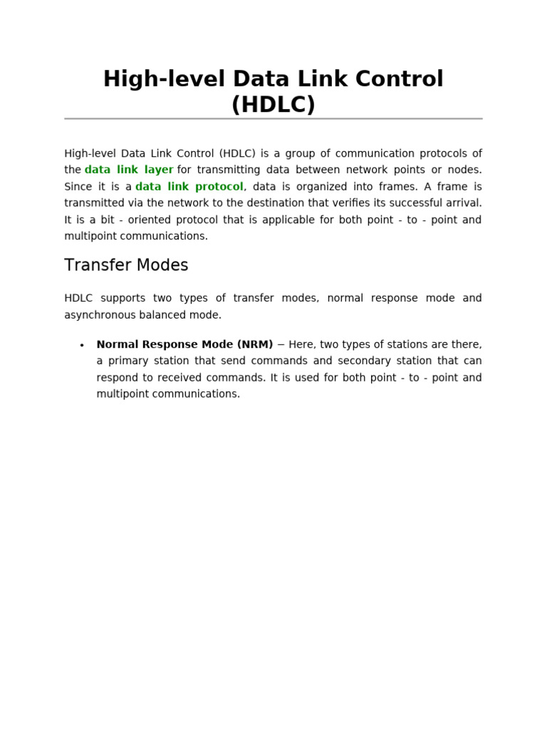 Hdlcandpoint To Point Protocol Pdf Internet Technology And Engineering