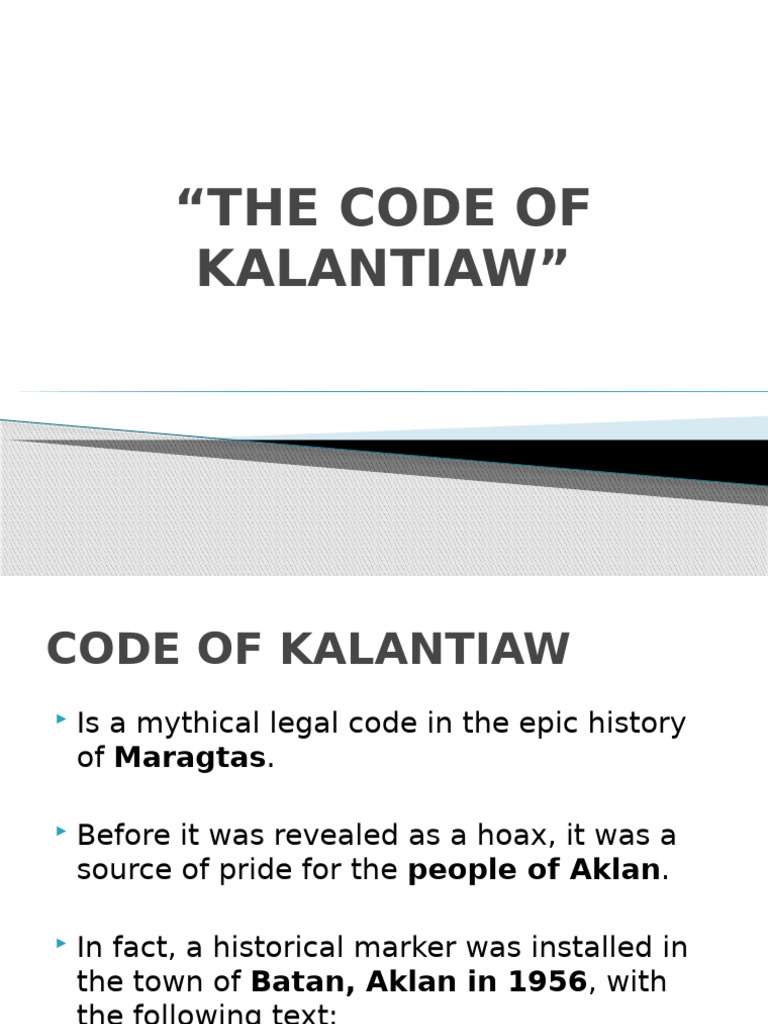 The Code of Kalantiaw | PDF | Social Science