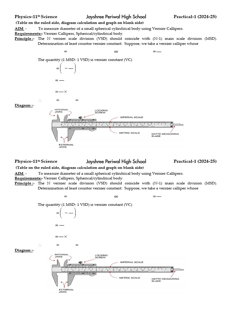 PRACTICAL - 1 (VC Cylindrical Body) | PDF