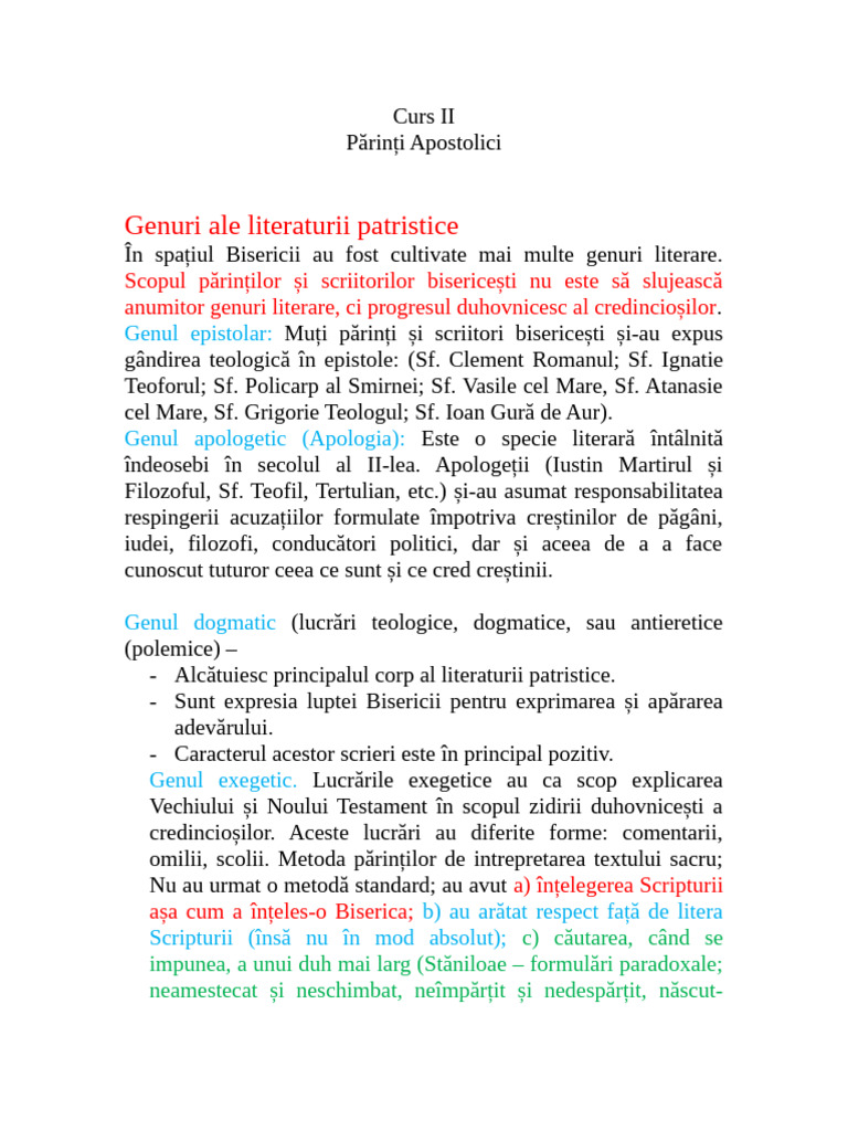 Curs 2 - Lit. Apost. Simbolul Ap Didahia | PDF
