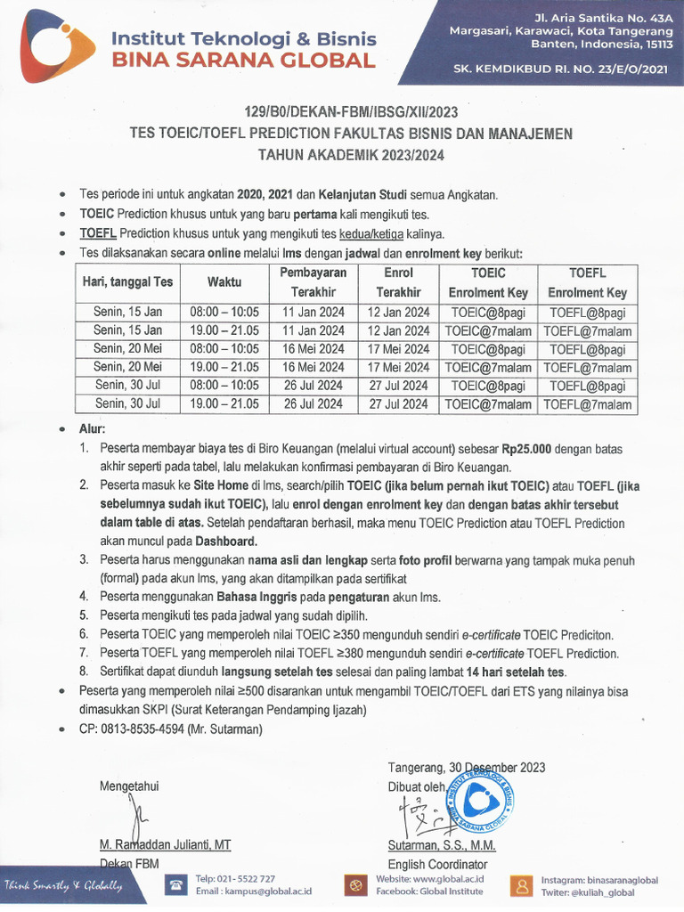 Toeic Jan 24 FBM | PDF