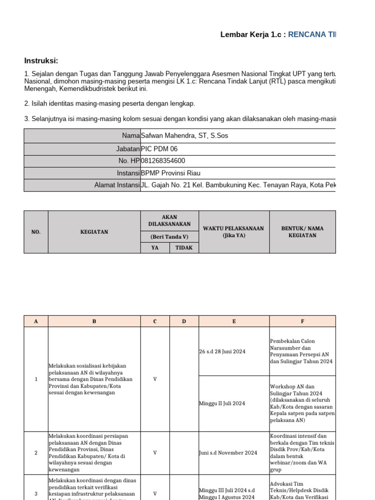RIAU - LK RTL Workshop | PDF