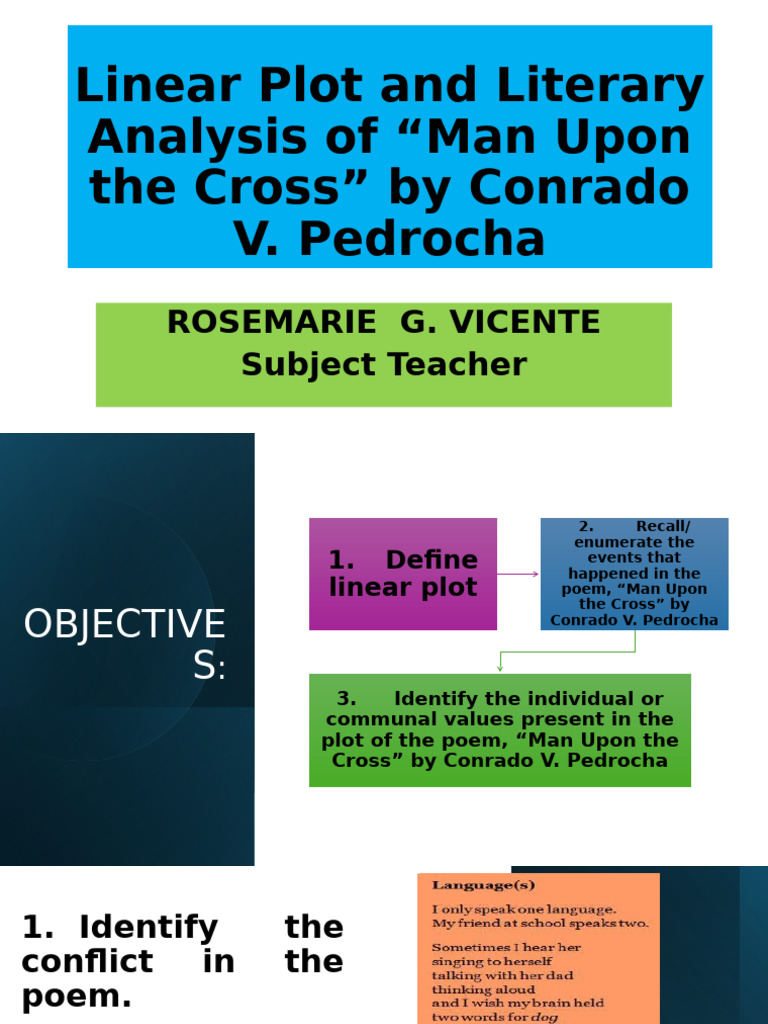 Linear Plot and Literary Analysis of of The Poem MAN UPON THE CROSS | PDF