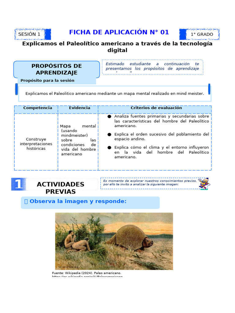 Ficha 1 - CC - SS 1ero | PDF