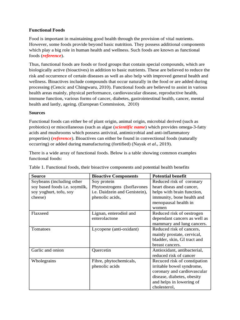 Functional Foods | PDF