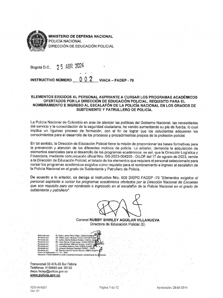 Instructivo 002 DIEPO VIACA-FADEP Deroga 008 18 10 - 240509 - 152030 | PDF