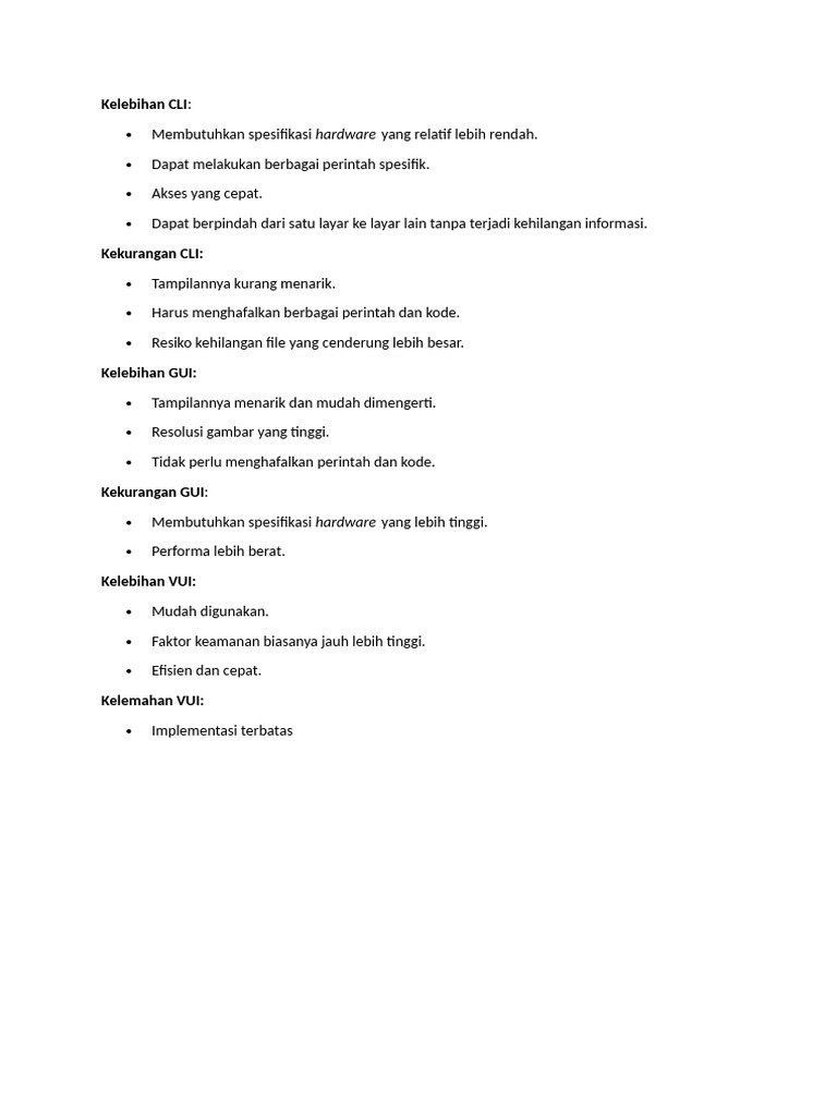 Kelebihan CLI | PDF