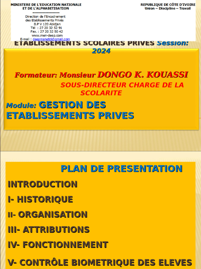 Presentation de La Deep &controle Bio | PDF | Écoles | Wi-Fi