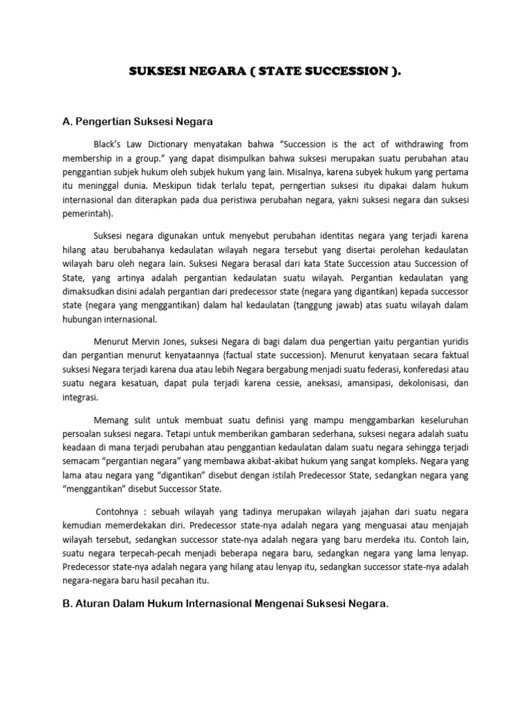 Suksesi Negara Pdf