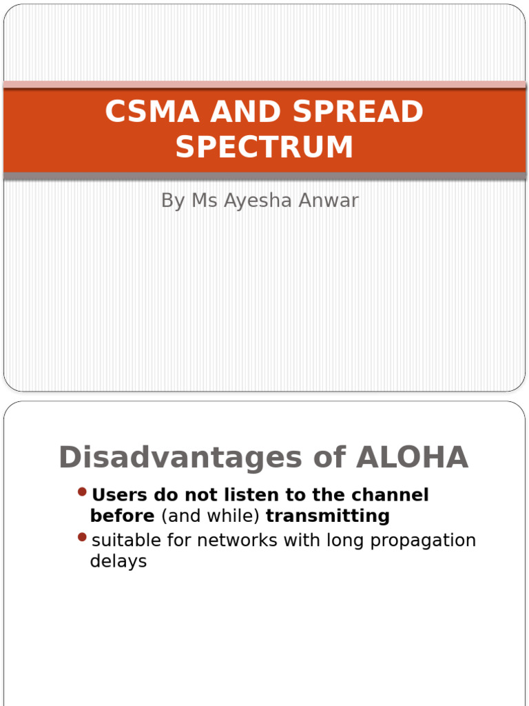 Lecture No. 10 CSMA | PDF