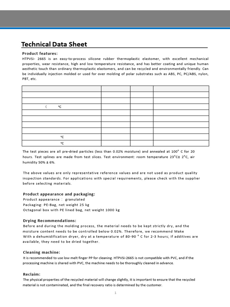 LS HTPVSi 2665物性表TDS EN | PDF