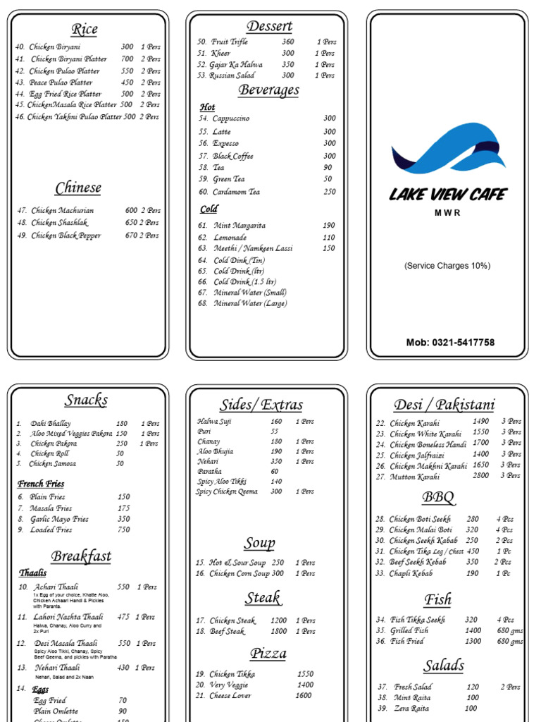 MWR New Menu - FINAL | PDF