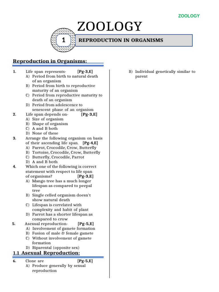 Zoology MCQ 12 | PDF