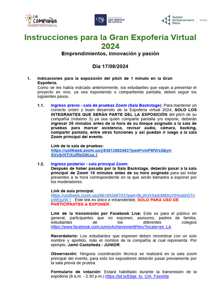 Guía Completa para La Expoferia 2024 | PDF