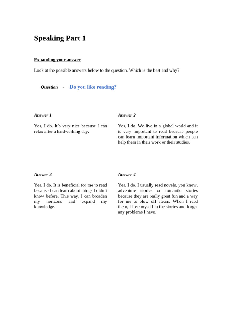 Handout 3A Strategies Extending Your Answers | PDF Handout 3A Strategies Extending Your Answers | PDF