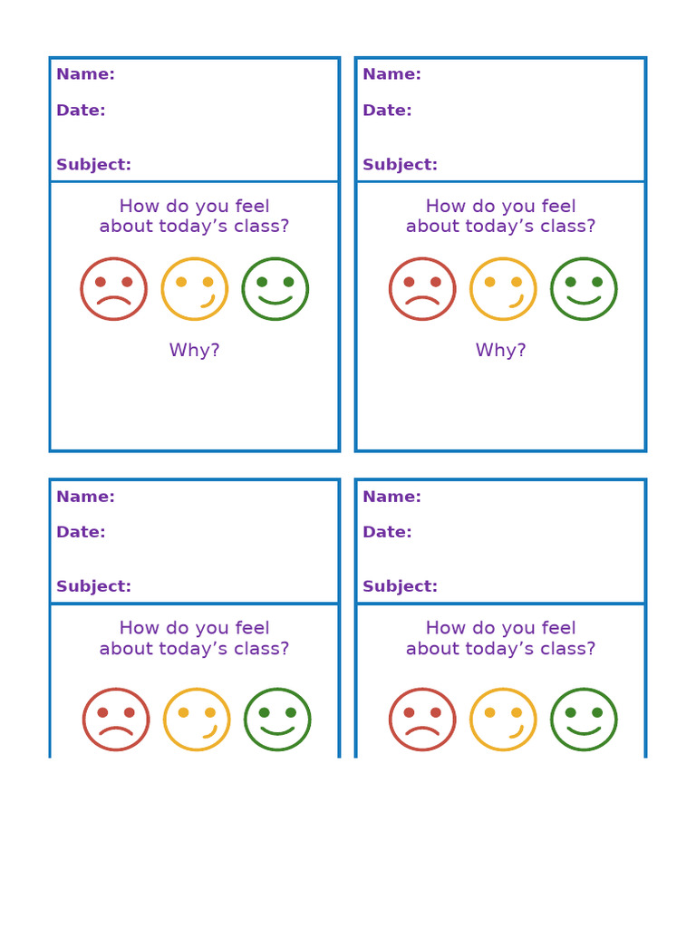 Class Feedback - Primary School | PDF