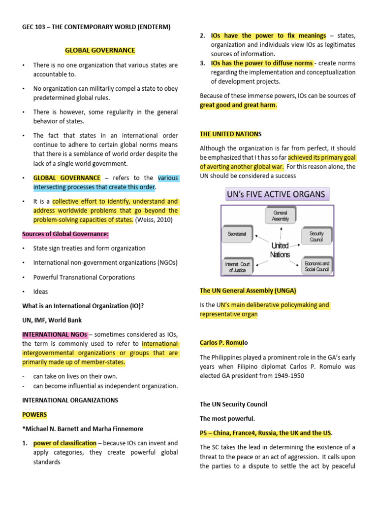 Contemporary World | PDF