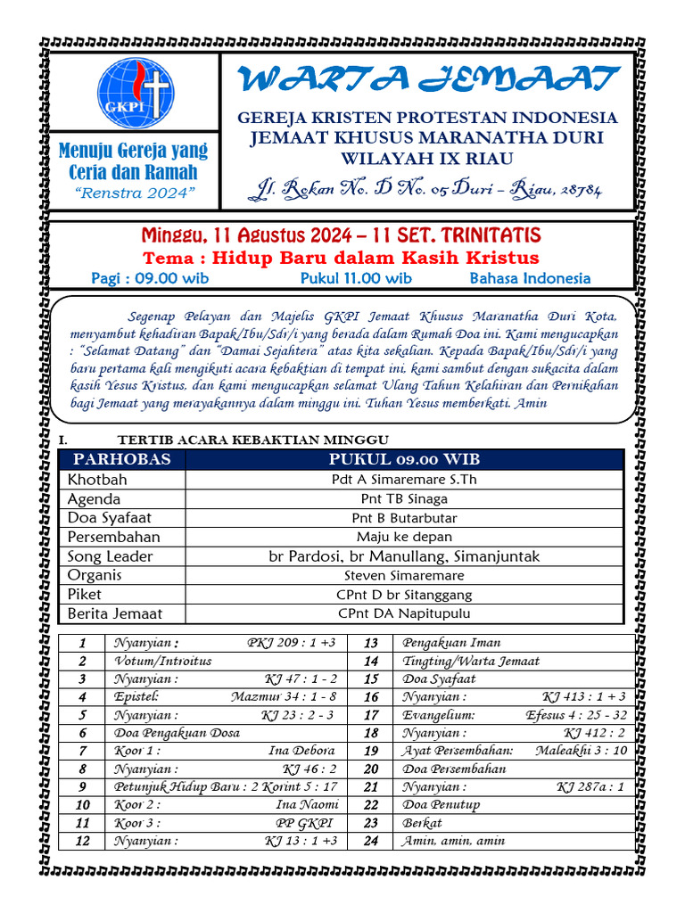 Warta BHS Indonesia 11 Agustus 2024 | PDF