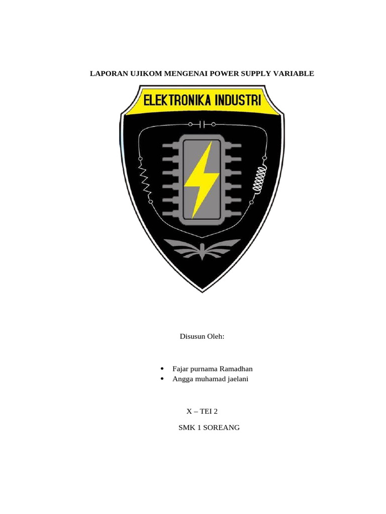 Projek Power Supply Fajar Angga | PDF