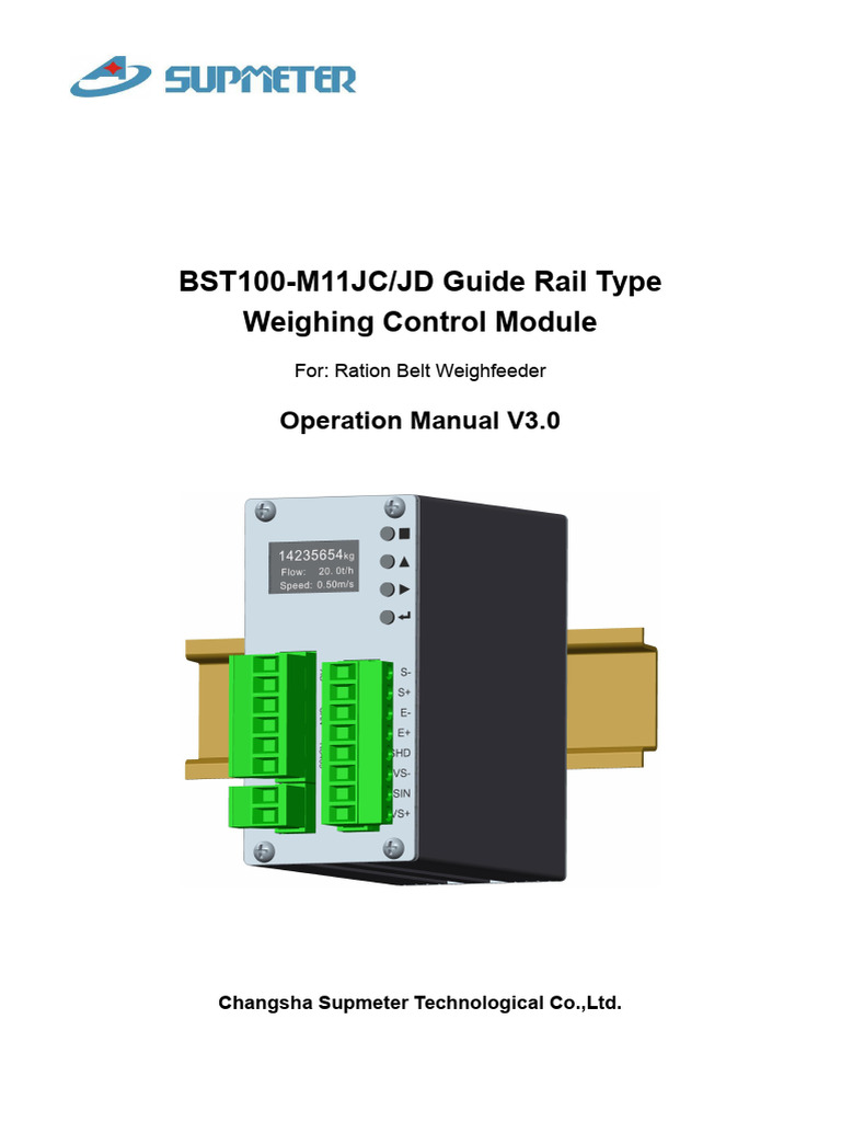 BST100-M11JC - JD (Ration Belt Weighfeeder) Weighing Control Module ...