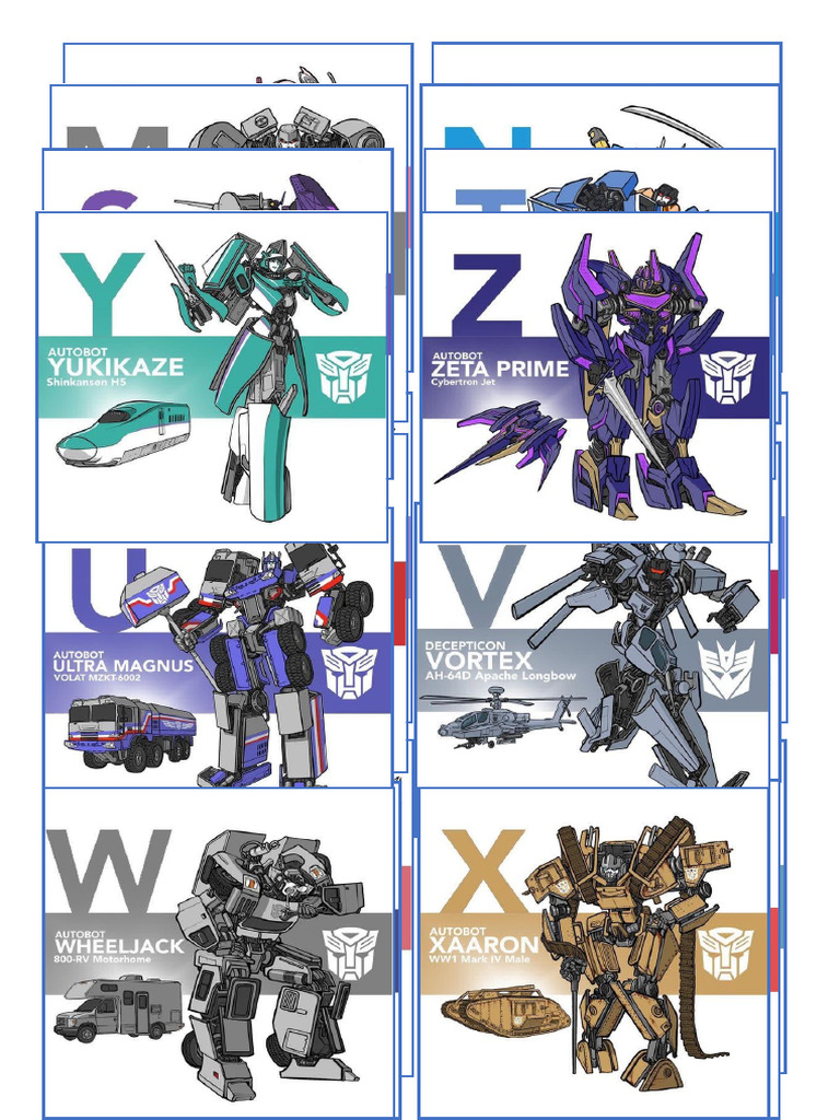 Transformers Alphabet | PDF