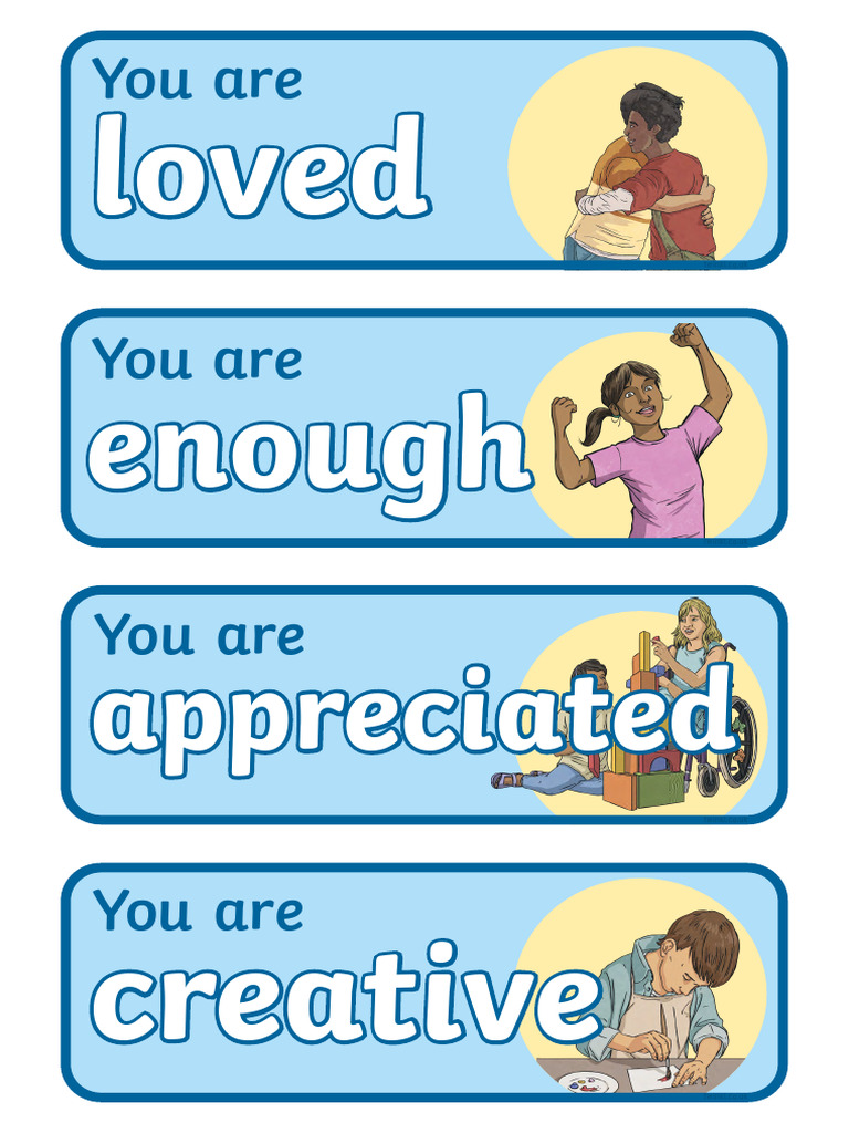 Affirmation Display Word Cards | PDF