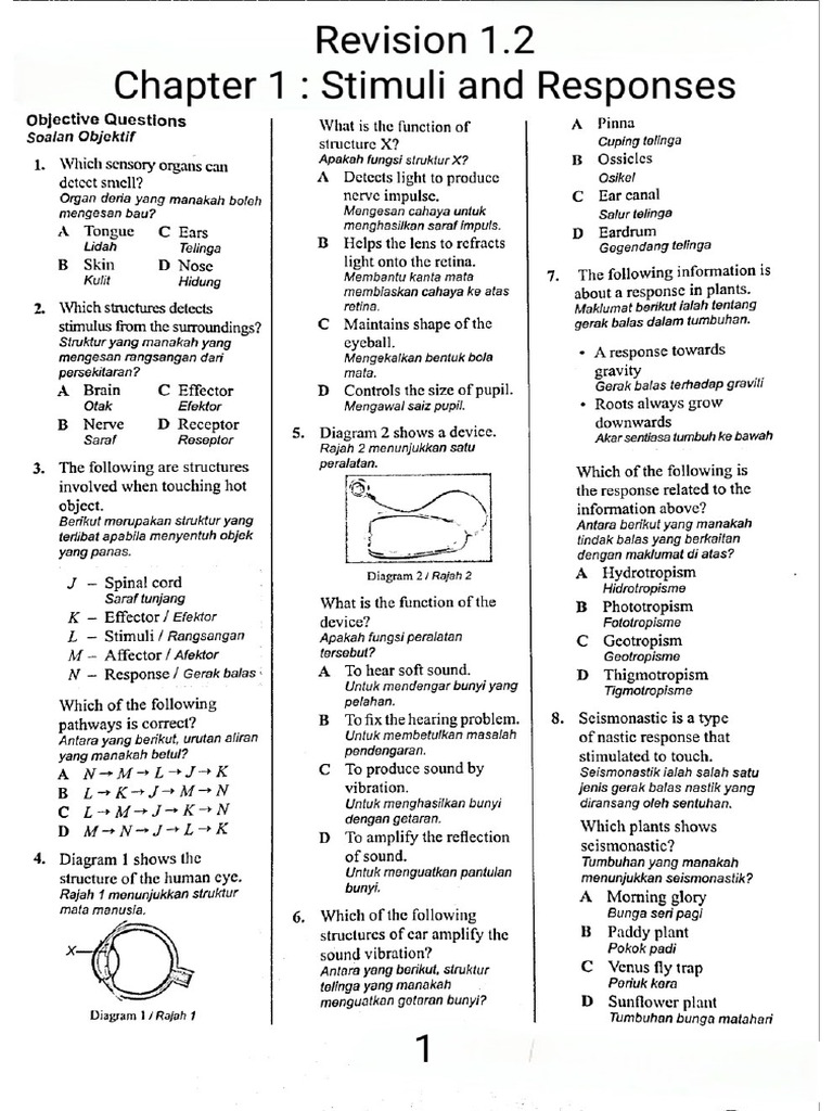 Revision 1.2 Form 3 Science Chapter 1 | PDF