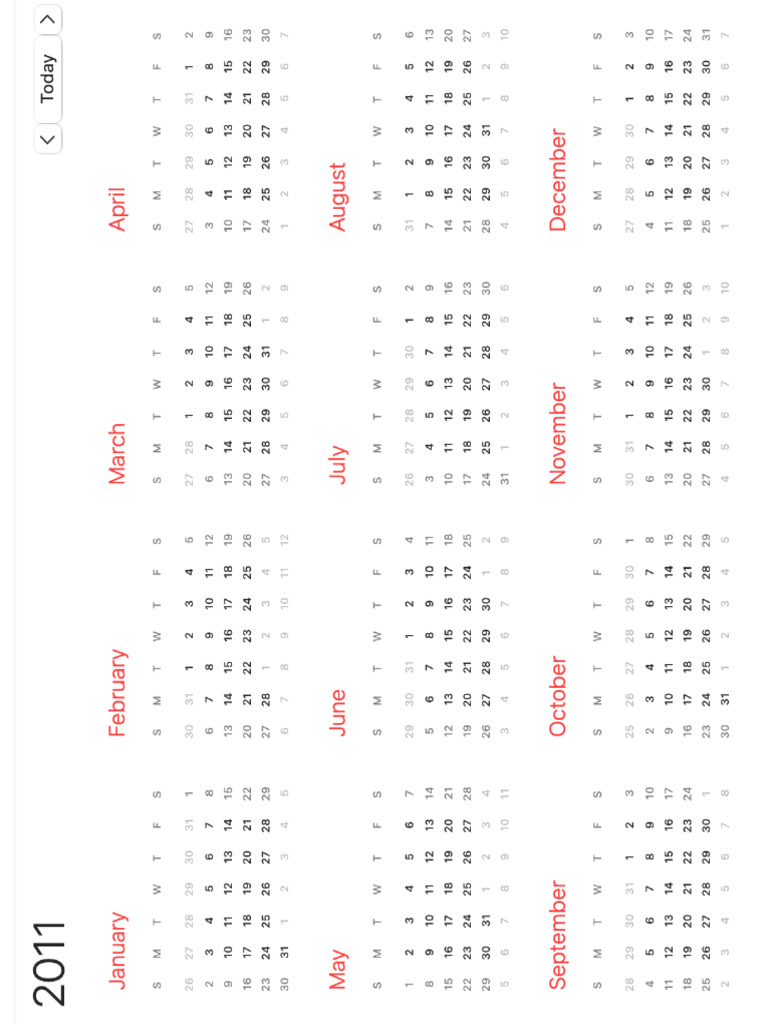 Calendar 2011 | PDF