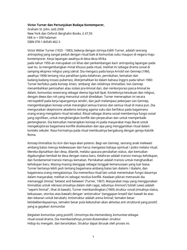 Review Victor Turner - En.id | PDF
