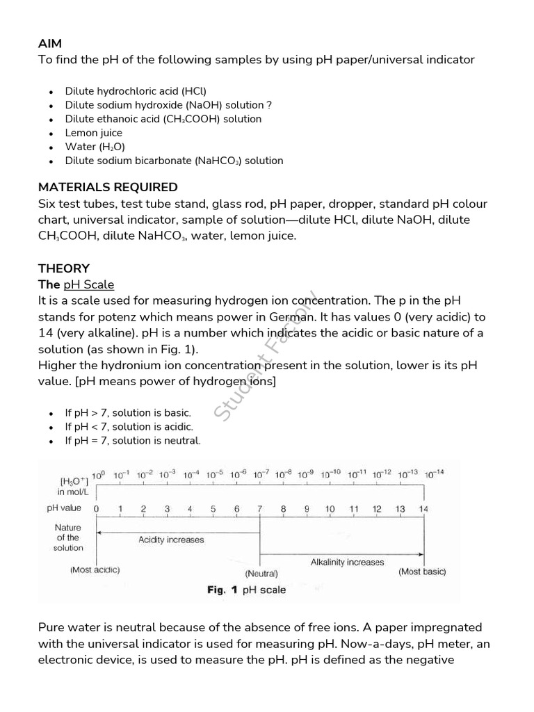PH of Samples | PDF