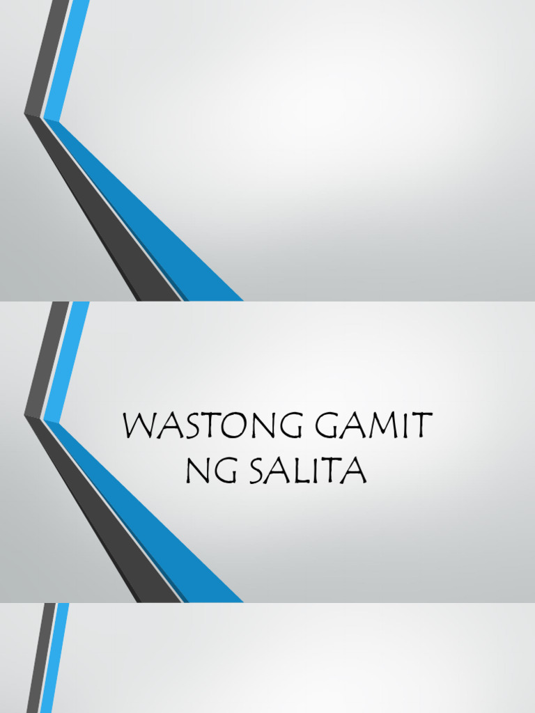 Wastong Gamit NG Salita | PDF