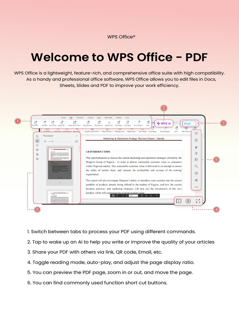 WPS PDF Quick Start Guide | PDF