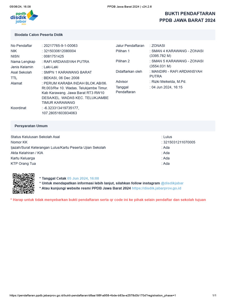 BUKTI PENDAFTARAN RAFI 9i | PDF