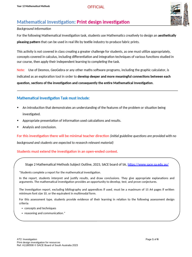 Mathematical Investigation | PDF