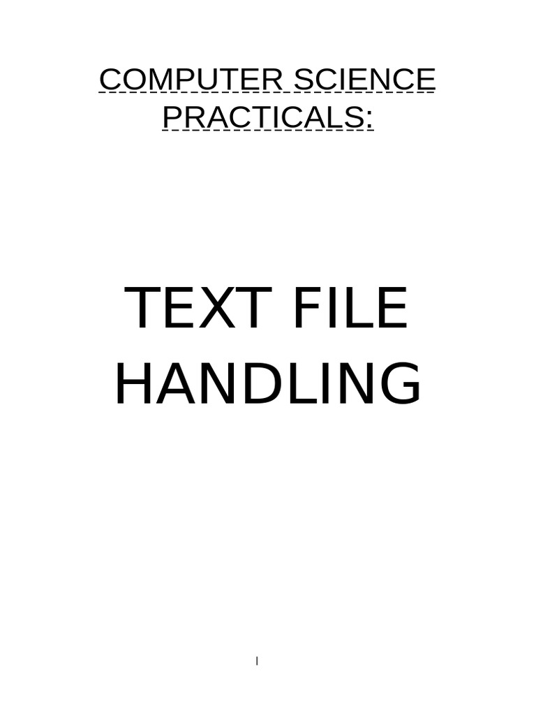 Data File Handling | PDF