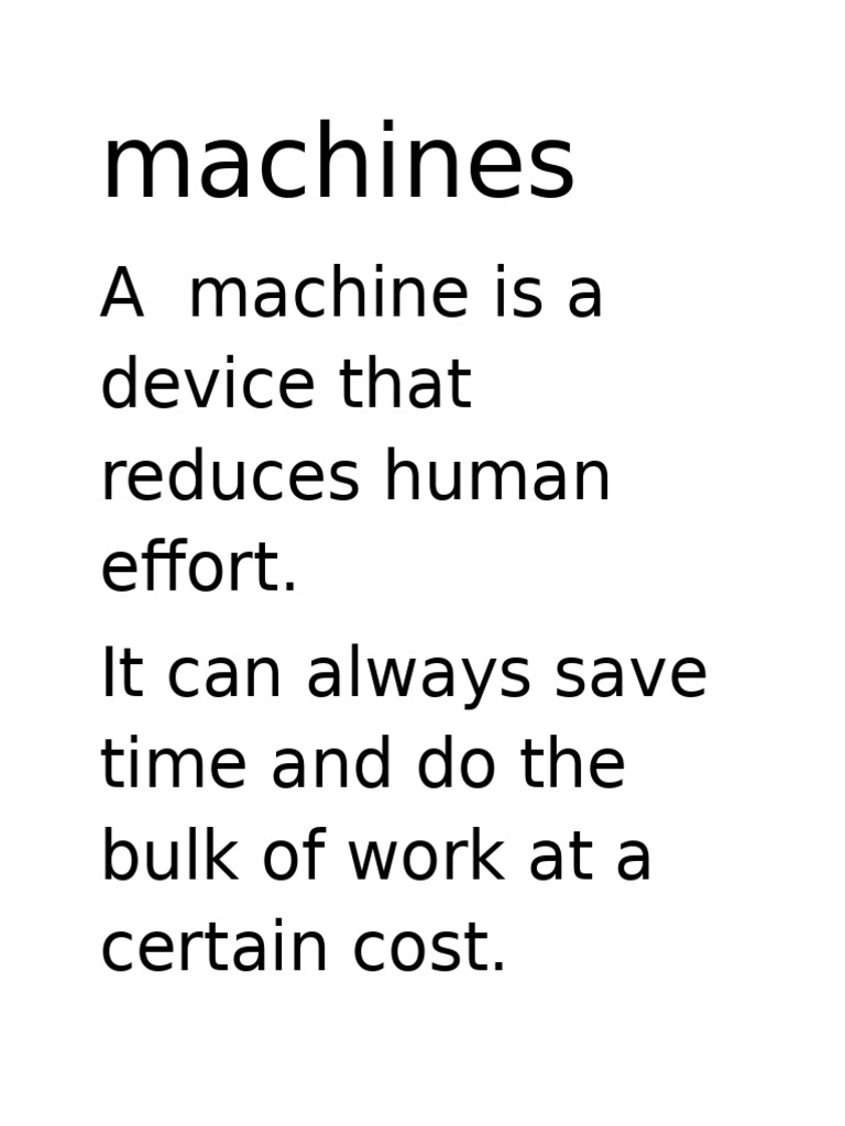 Machines | PDF