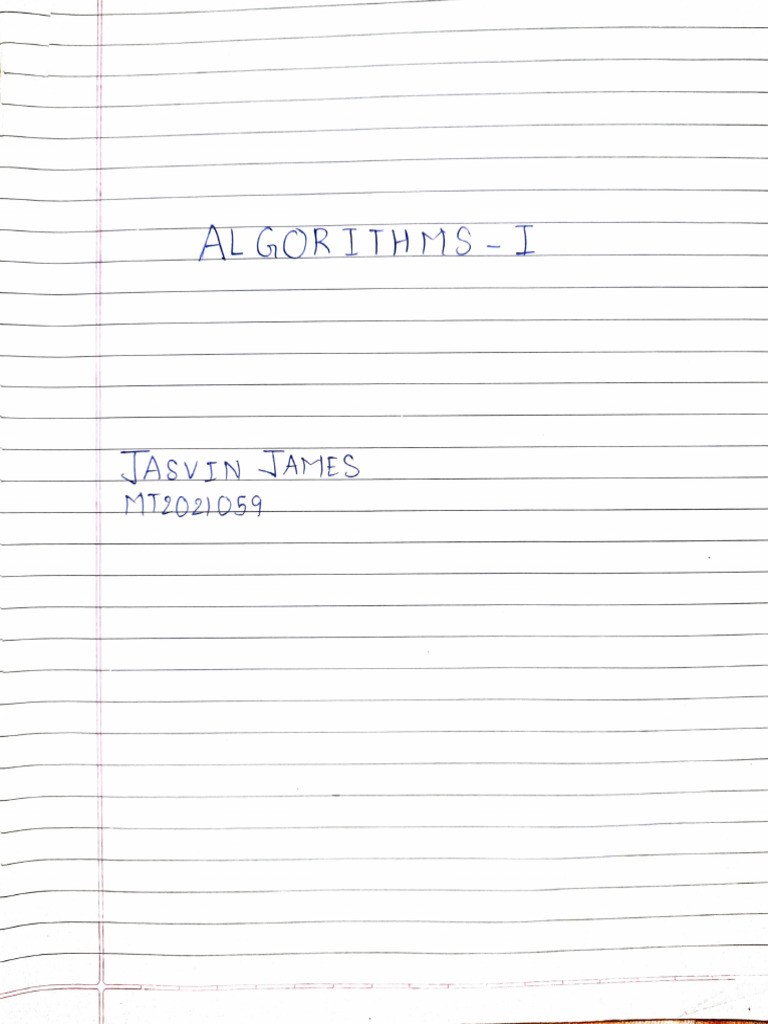 Algorithms - 1st Half | PDF