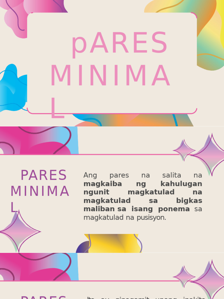 PPT-Mga Pares Minimal | PDF