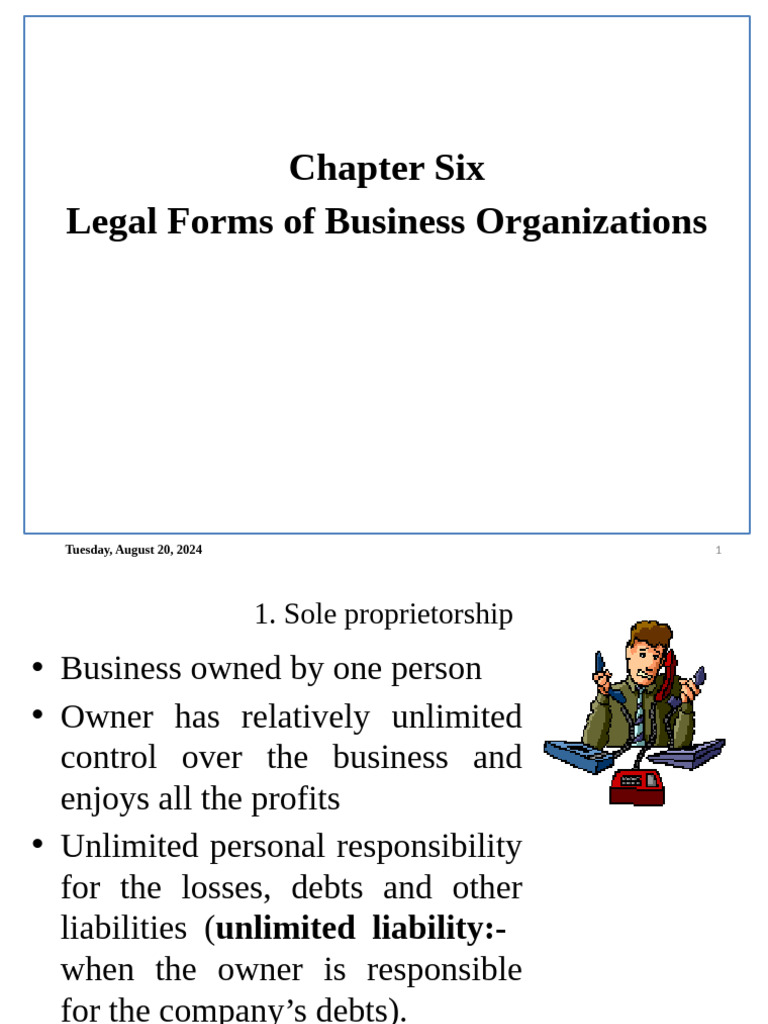 6 Legal Forms of Business Organizations (1) - 1 | PDF
