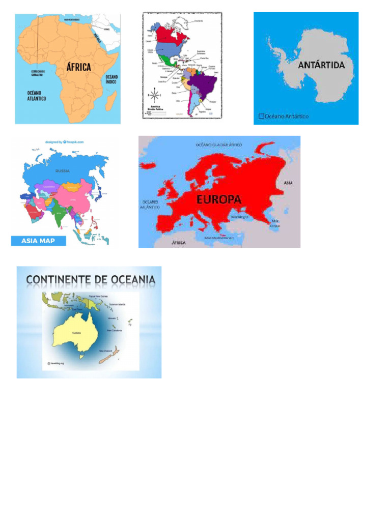 Imagenes Mapas Continentes | PDF
