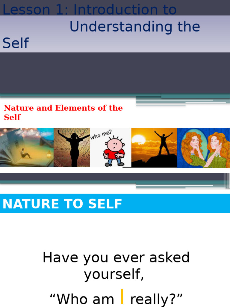 Lesson 1 Introduction To Understanding The Self Nature of The Self | PDF