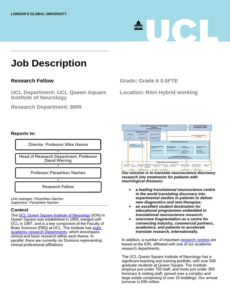 2022-Research Assistant-Job Description and Person Specification | PDF