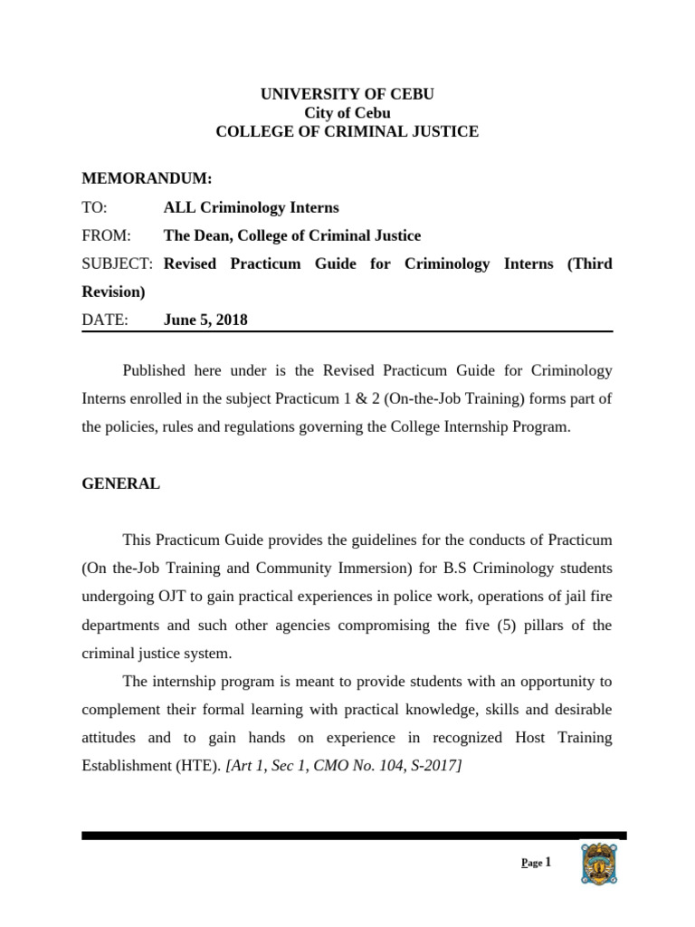 Revised Practicum Guidelines2024 | PDF