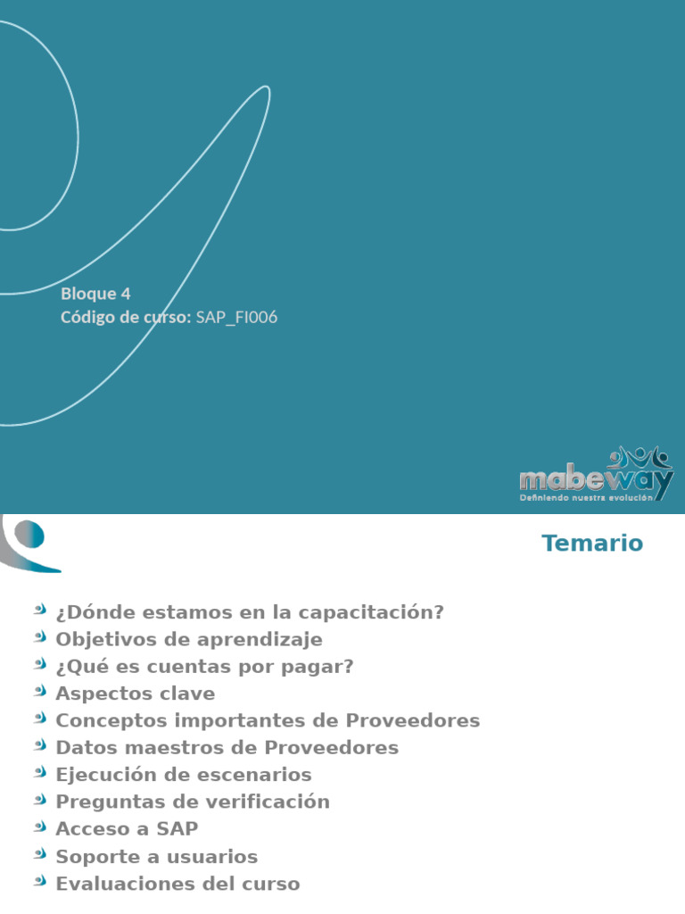 Bloque 4 Curso SAP - FI006 Gestión de Maestro de Proveedores | PDF