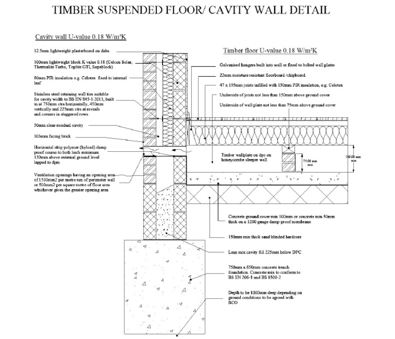 Cavity - Wall - Timber - Floor Detail | PDF
