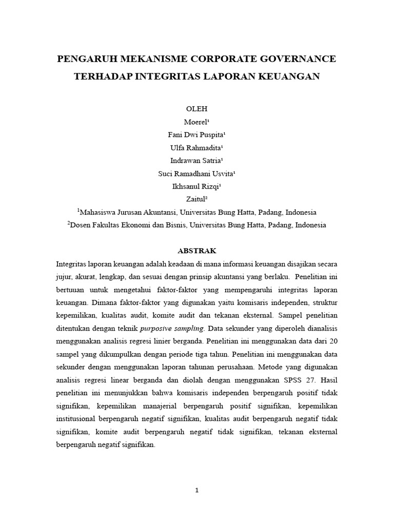 Mini Riset - Kelompok 4 | PDF