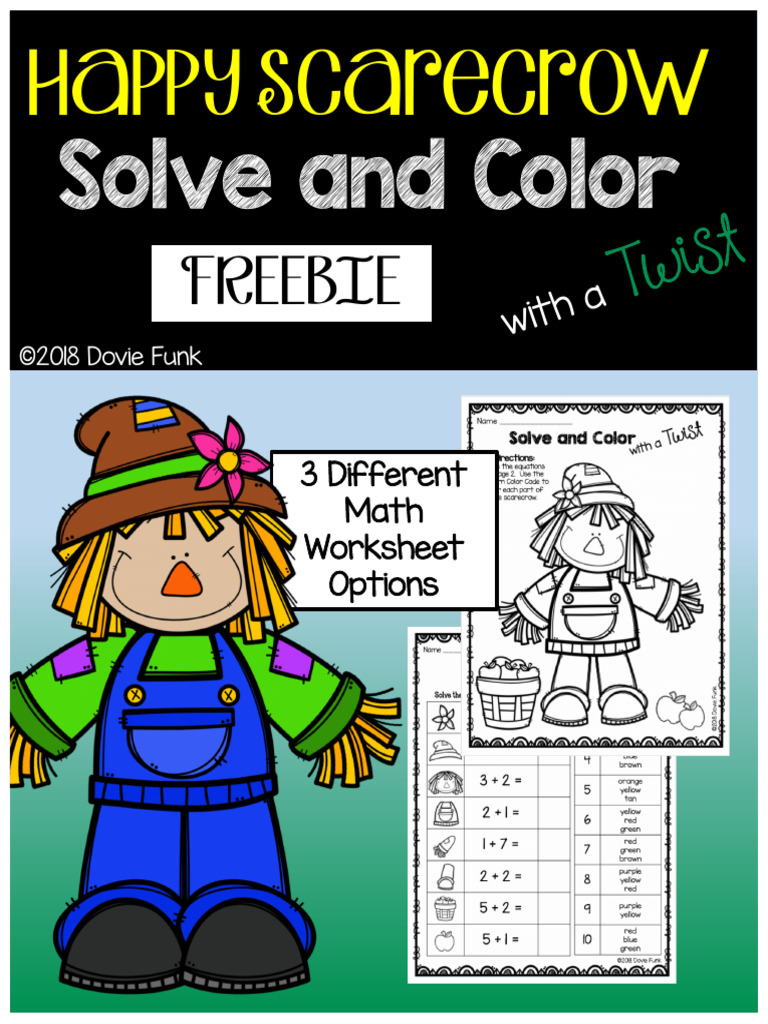 Fall Addition Coloring Worksheet Freebie Subtraction | PDF